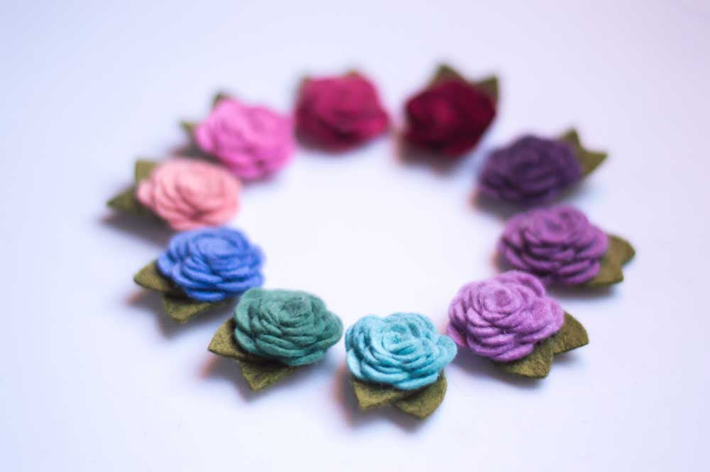 Felt 1 inch rose – Love Che Bella Co